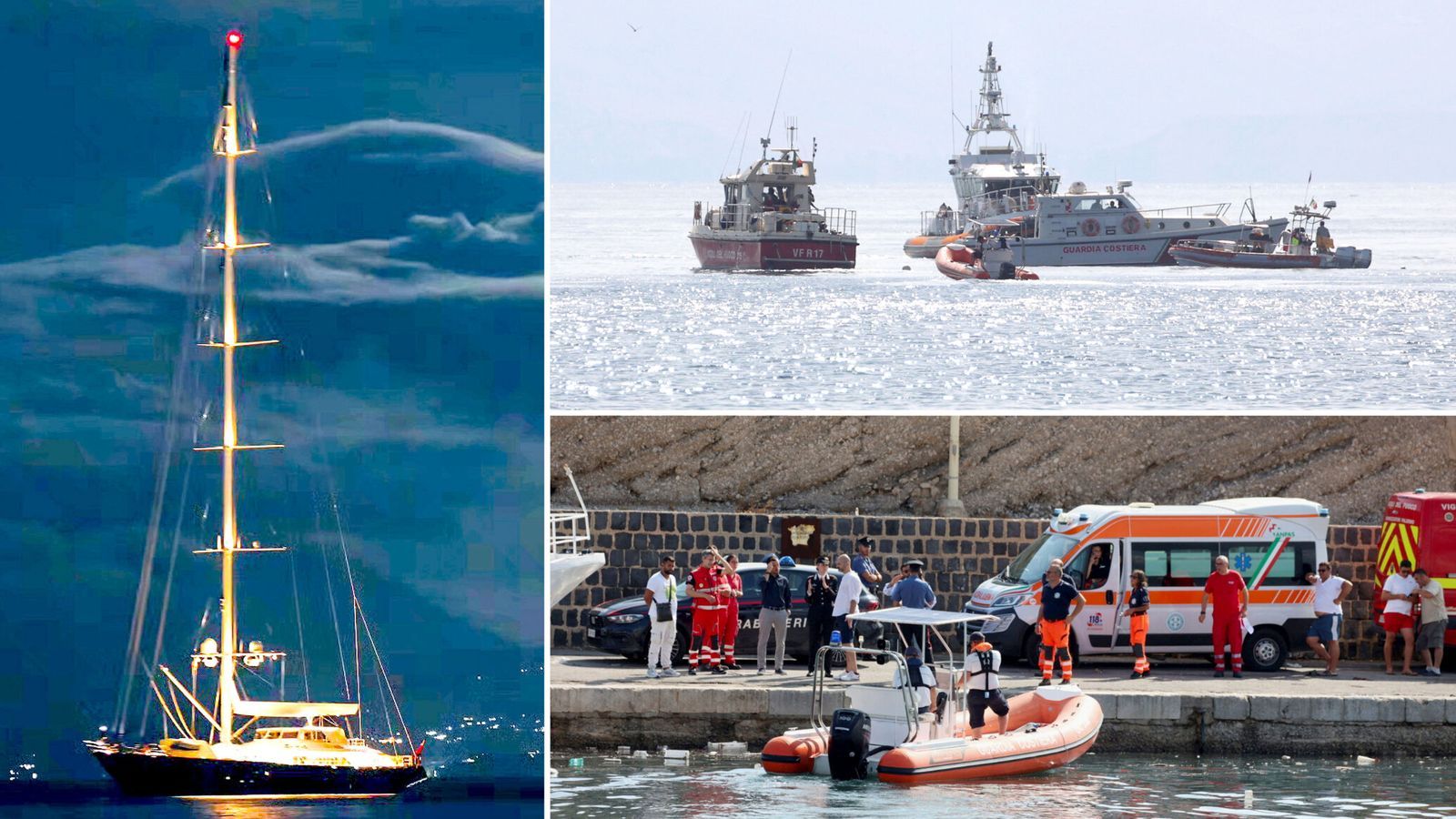 Seven Missing after Luxury Superyacht Capsizes off Sicily Coast in ...